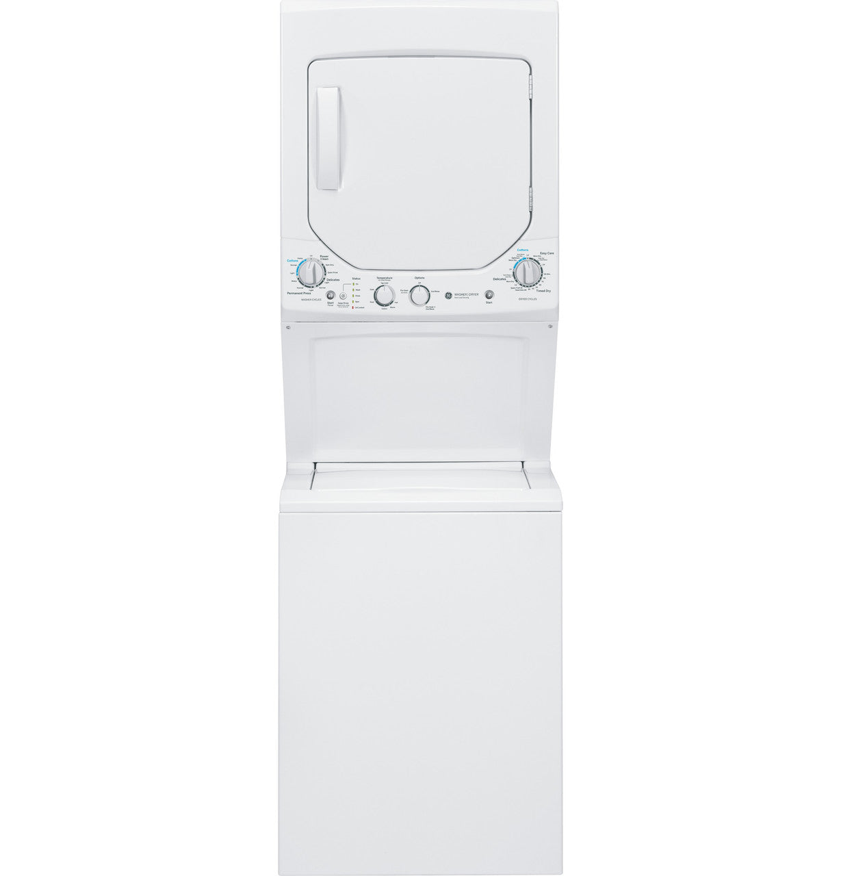 GE Unitized Spacemaker® 2.0 DOE cu. ft. Washer and 4.4 cu. ft. Electri ...